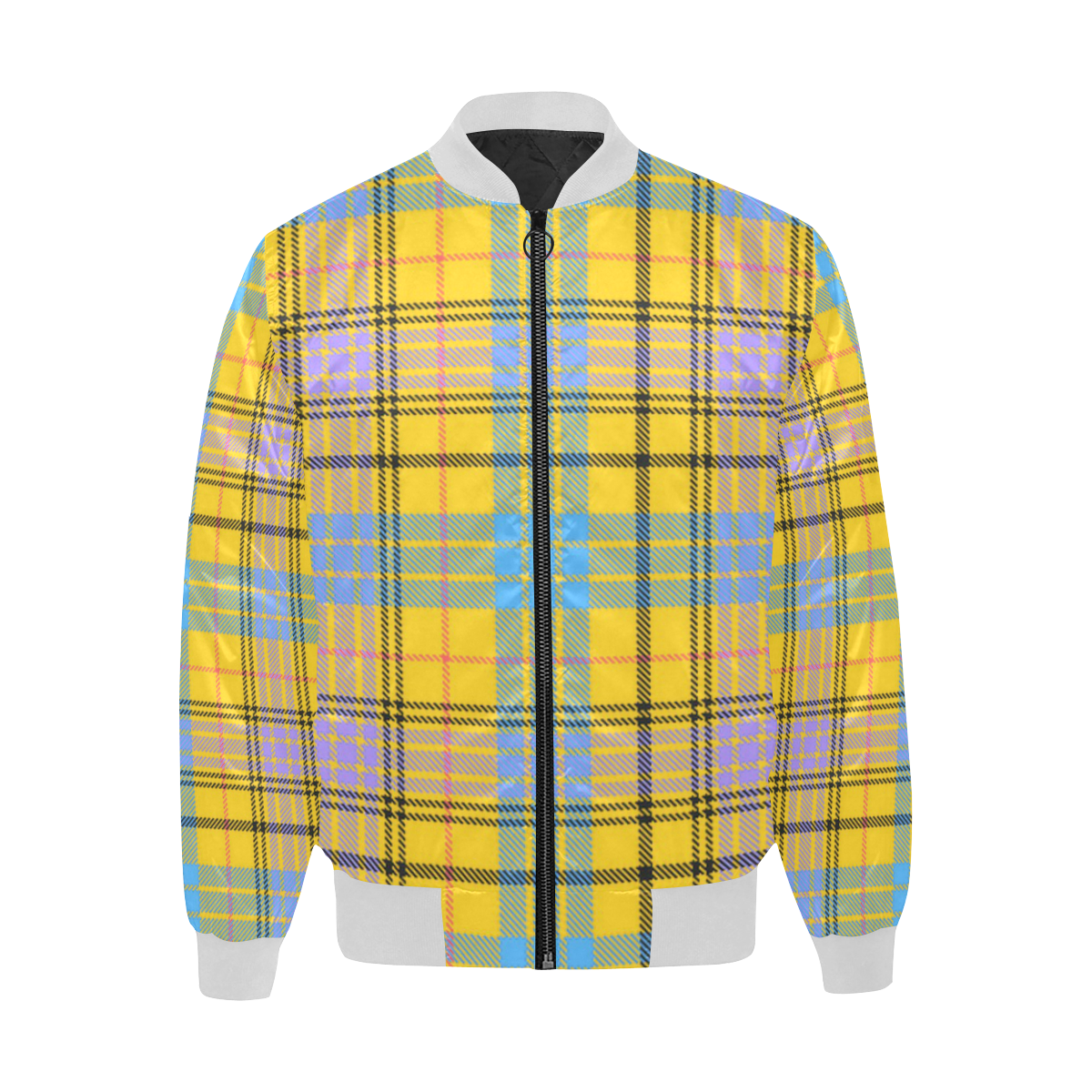 TARTAN PATTERN 11 All Over Print Quilted Bomber Jacket for Men (Model ...