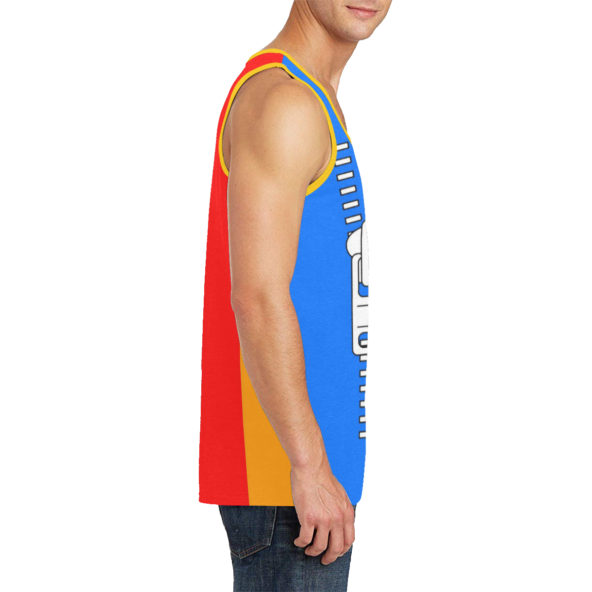 ZIPPER TWO Men's All Over Print Tank Top (Model T57) | ID: D2991915