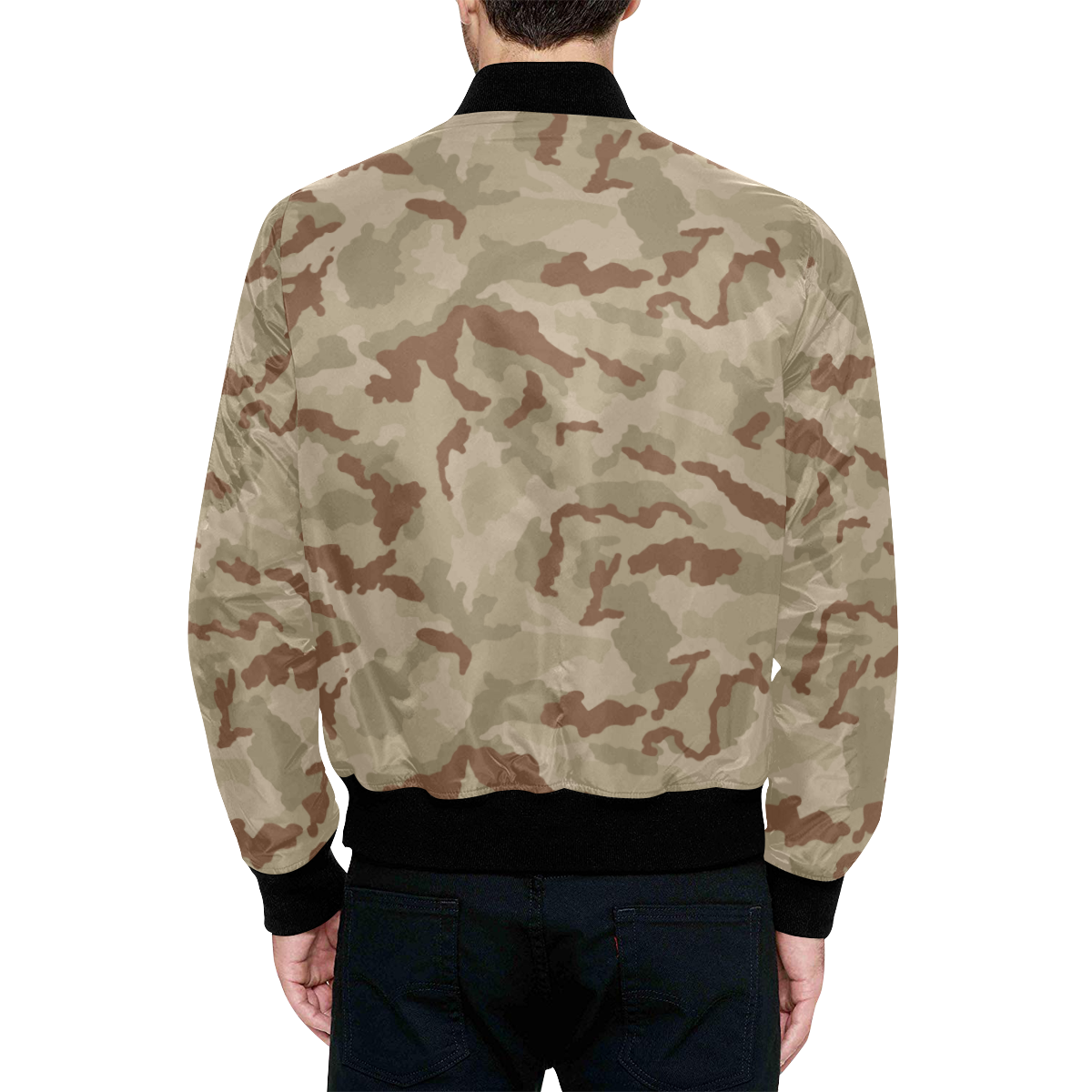 Irish Desert DPM Camouflage All Over Print Quilted Bomber Jacket for ...