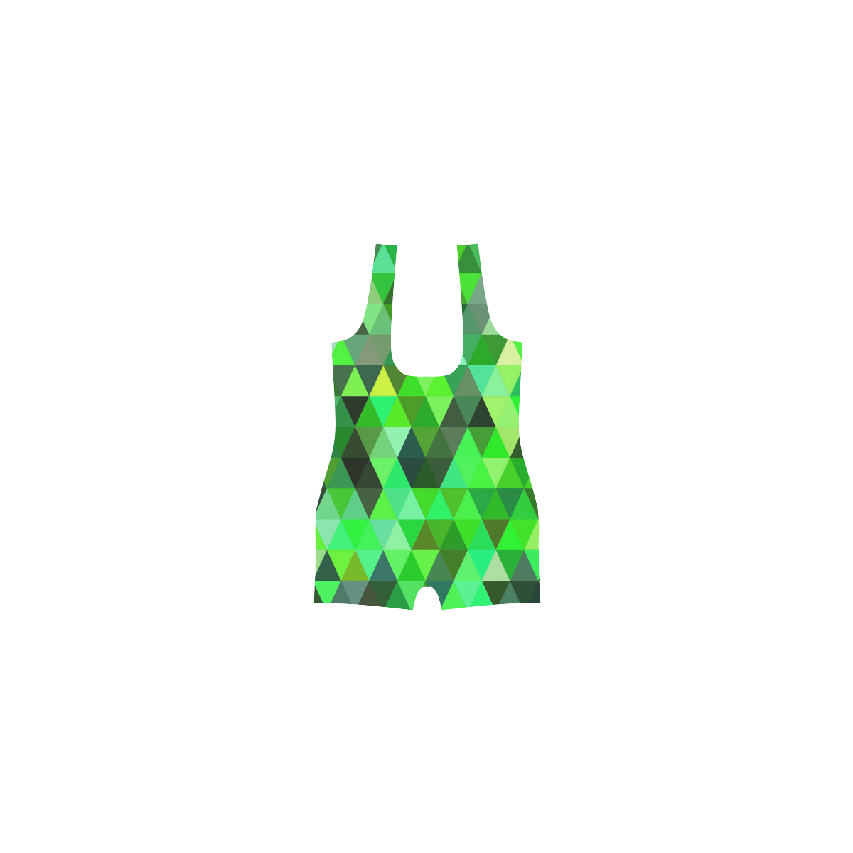 Mosaic Triangles Green Classic One Piece Swimwear (Model S03) | ID ...