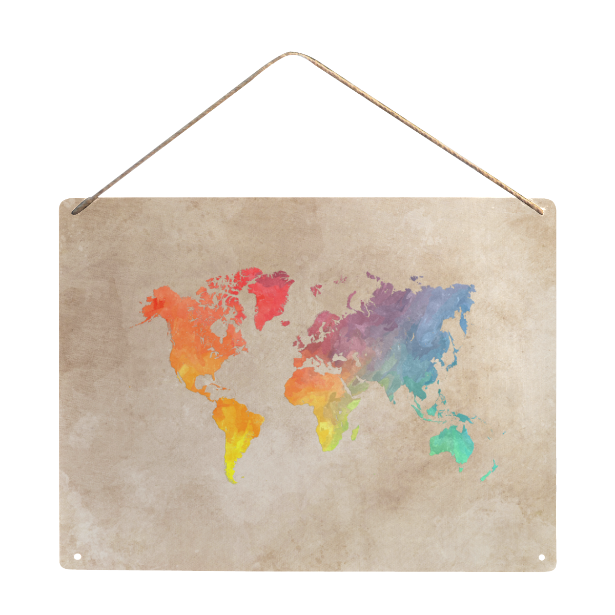 world map #map #worldmap Metal Sign 16"x12" | ID: D3750609