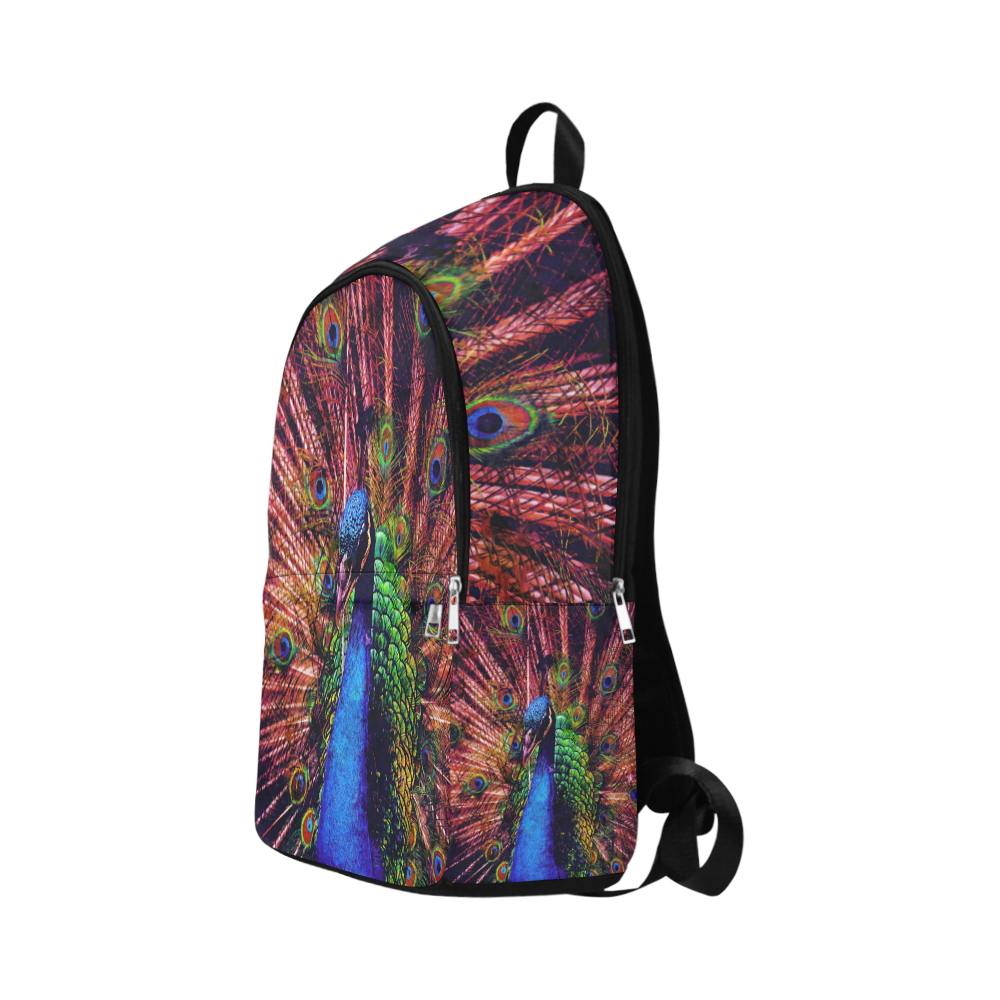 Impressionist Peacock Fabric Backpack for Adult (Model 1659) | ID: D3268617
