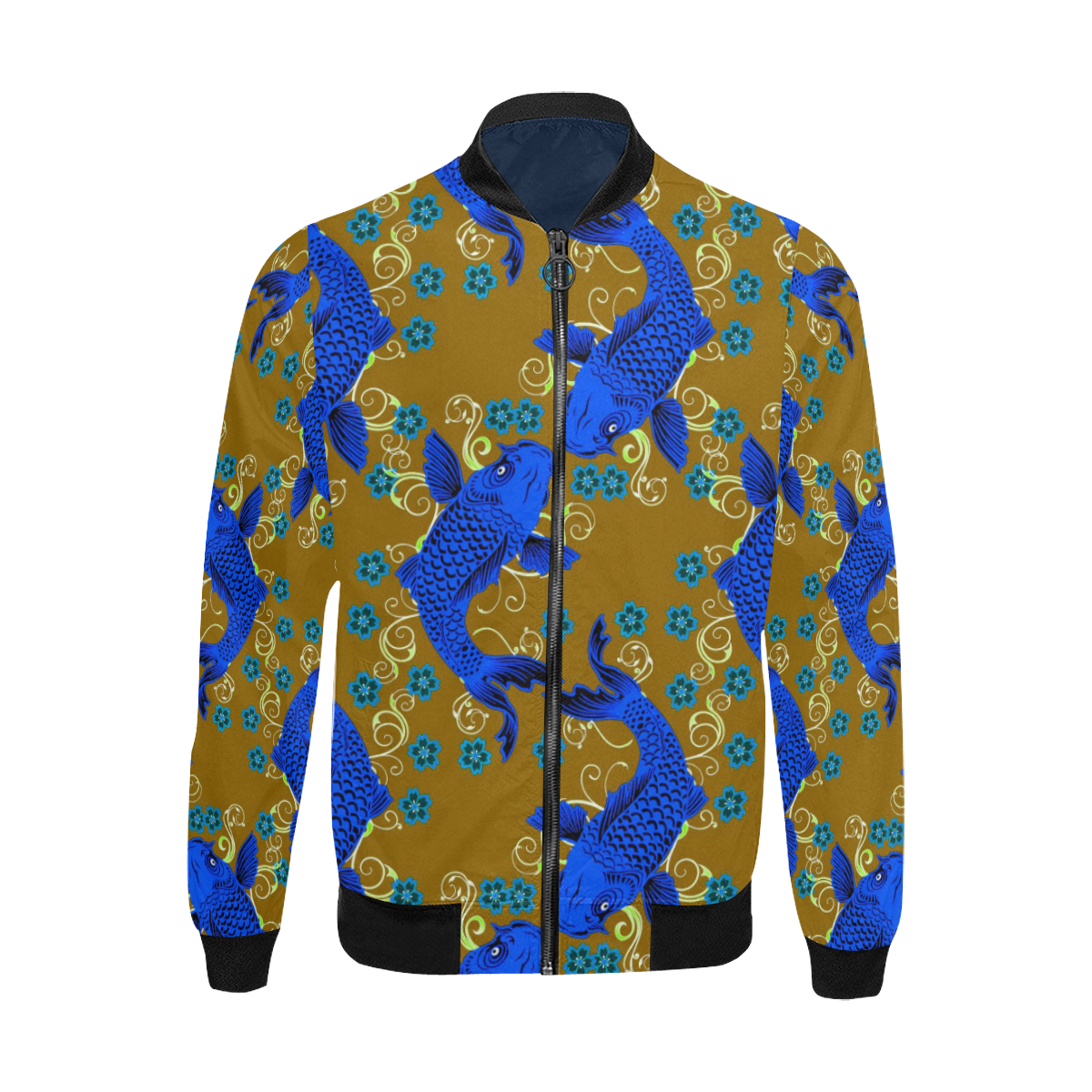KOI FISH 3 All Over Print Bomber Jacket for Men (Model H31) | ID: D5014271