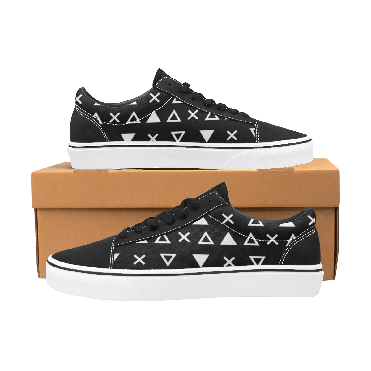 Geo Line Triangle Men's Low Top Skateboarding Shoes (Model E001-2) | ID ...