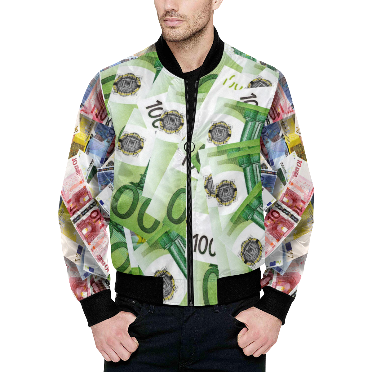 EUROS 3 All Over Print Quilted Bomber Jacket for Men (Model H33) | ID ...