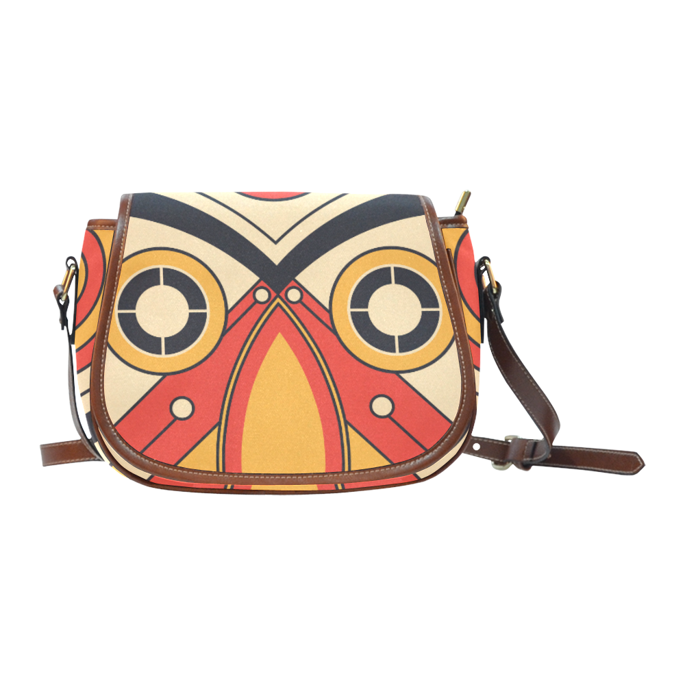 Geo Aztec Bull Tribal Saddle Bag/Small (Model 1649) Full Customization ...