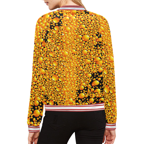 yellow bubble All Over Print Bomber Jacket for Women (Model H21) | ID ...