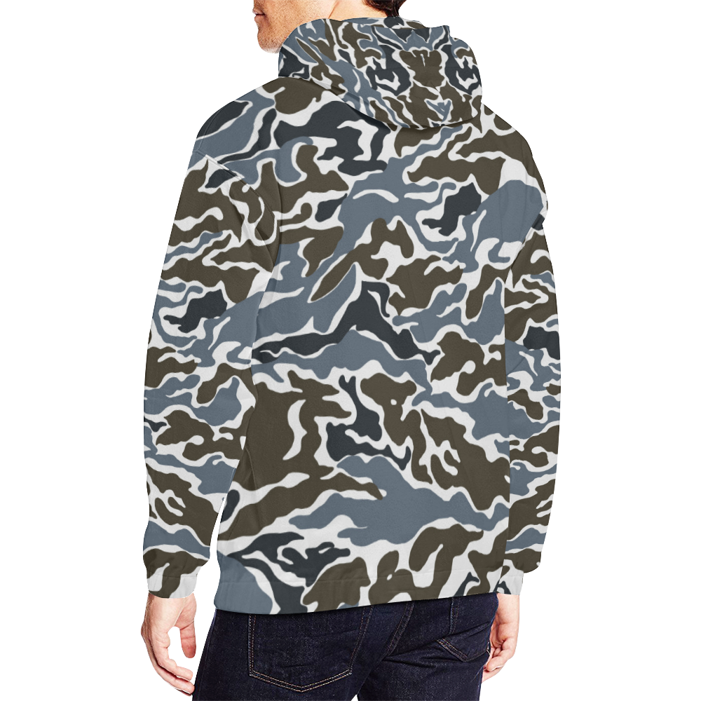 CAMOUFLAGE-POLICE All Over Print Hoodie for Men (USA Size) (Model H13 ...
