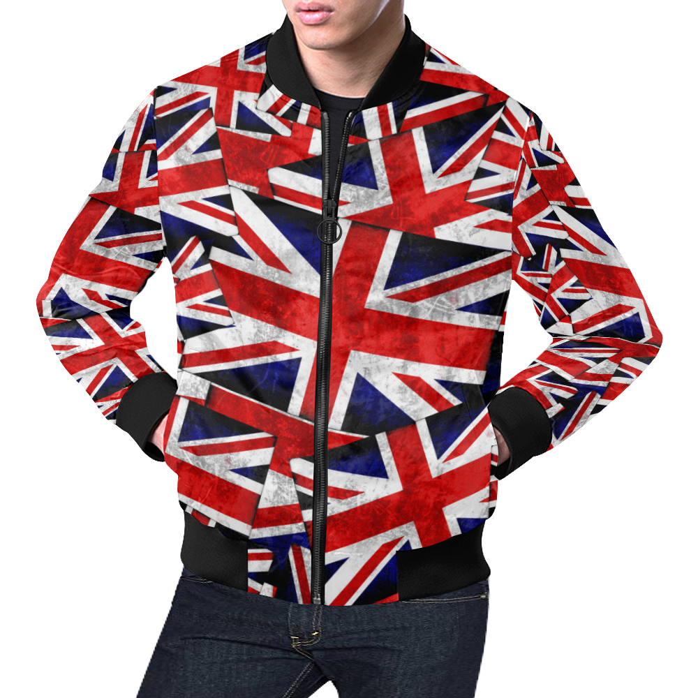 Union Jack British UK Flag All Over Print Bomber Jacket for Men (Model ...