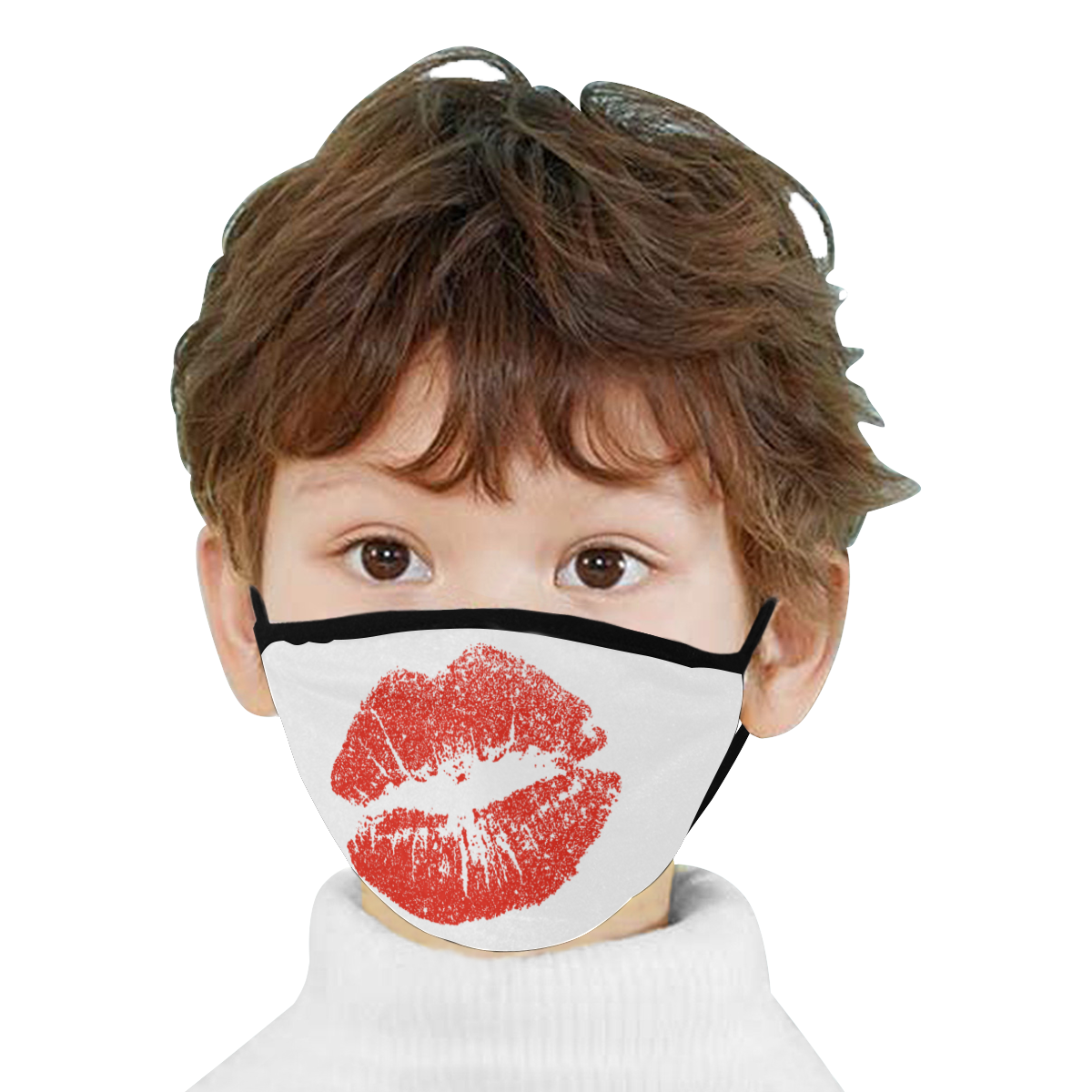 Women's Sexy Red Lip Art White Background Cool Mouth Mask Mouth Mask ...