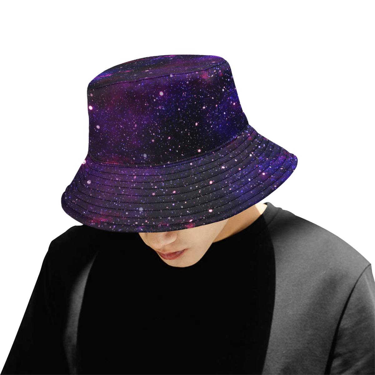 Galaxy Bucket Hat, Space Universe Nebula Bucket Hat All Over Print ...