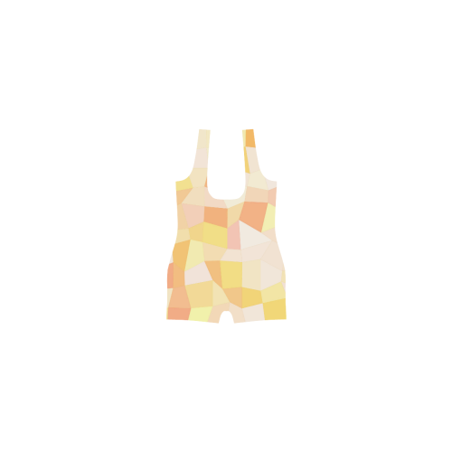 Yellow Gold Mosaic Classic One Piece Swimwear (Model S03) | ID: D2573680