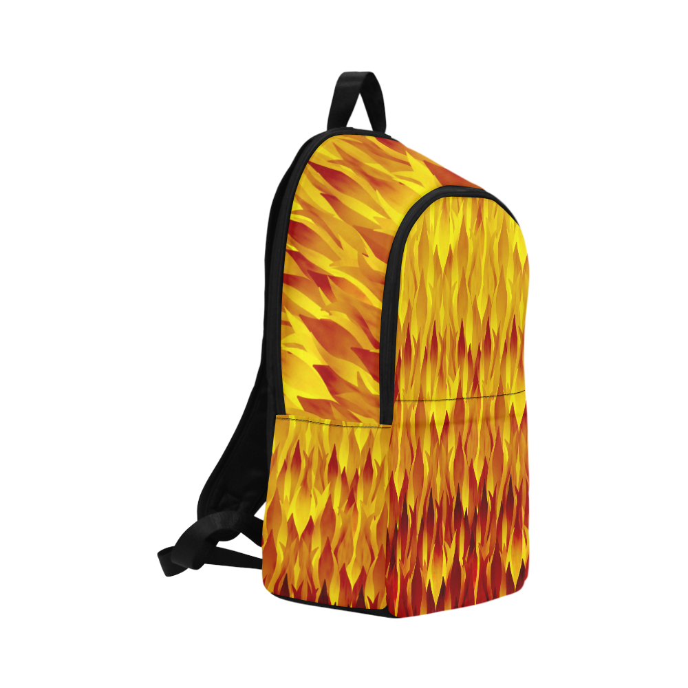 Hot Fire and Flames Illustration Fabric Backpack for Adult (Model 1659 ...