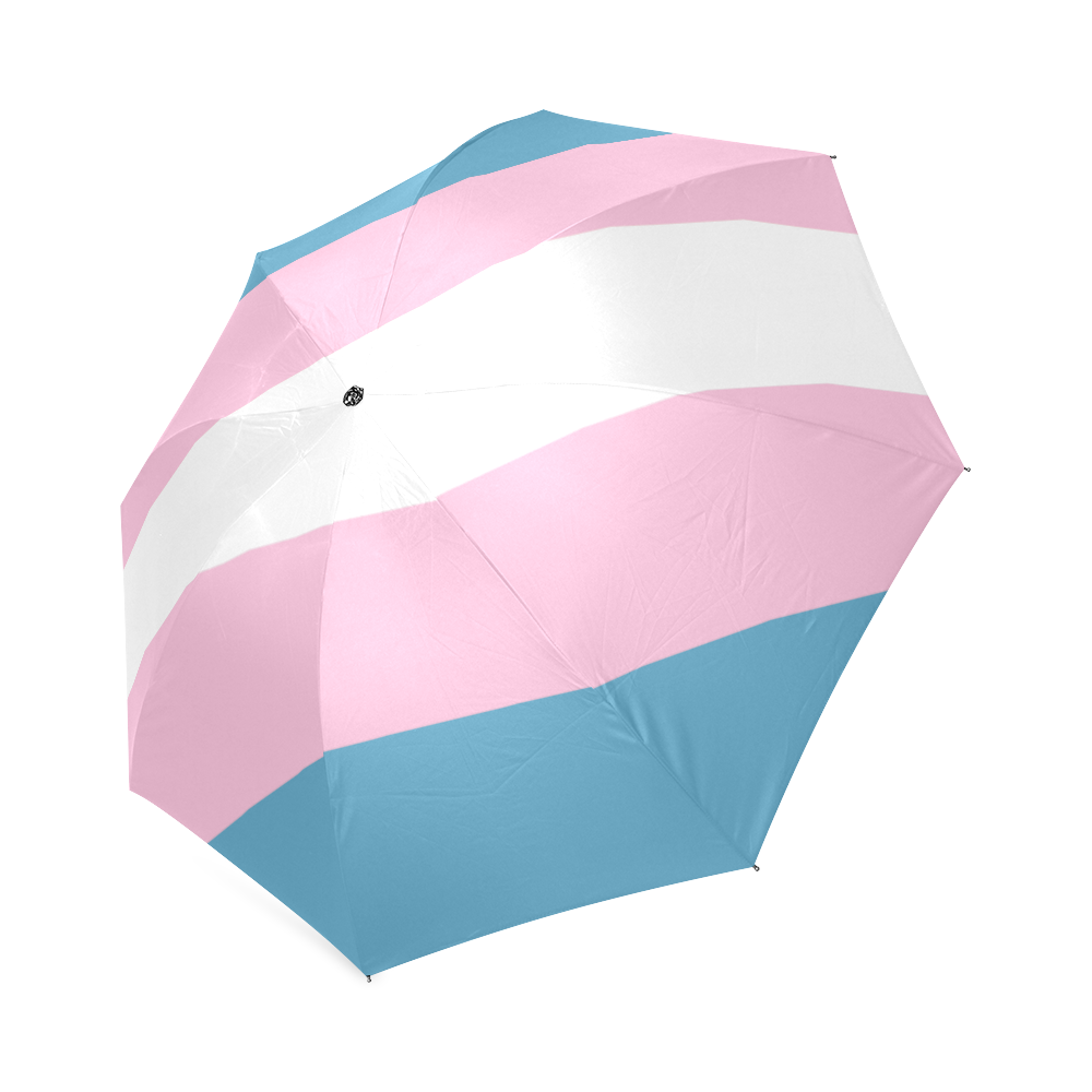 Transgender Flag Foldable Umbrella (Model U01) | ID: D2692034