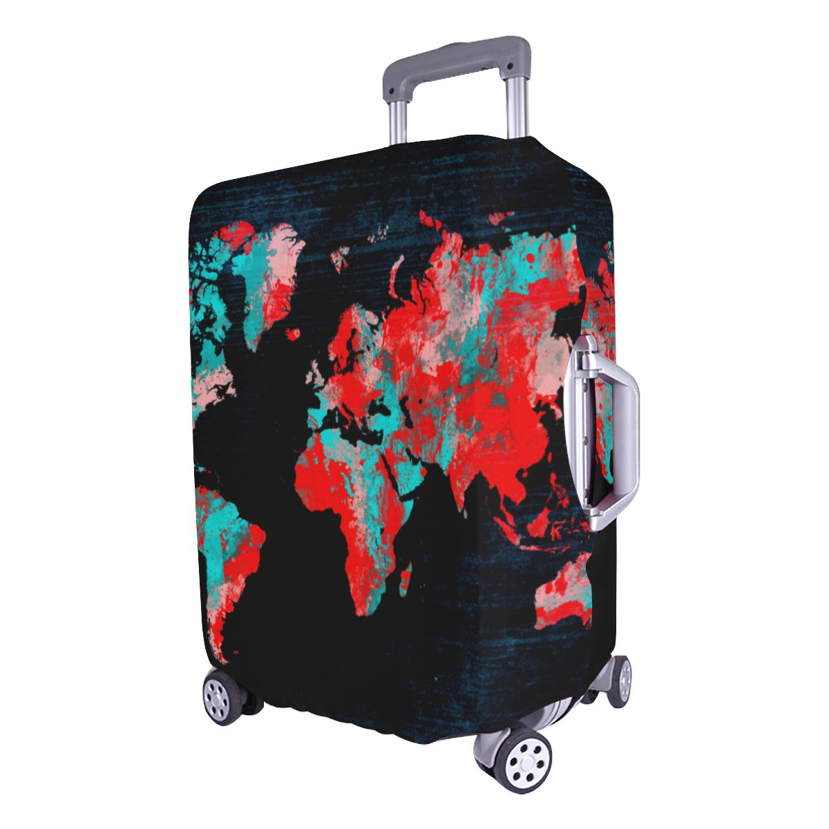 world map #map #worldmap Luggage Cover/Large 26"-28" | ID: D3750808