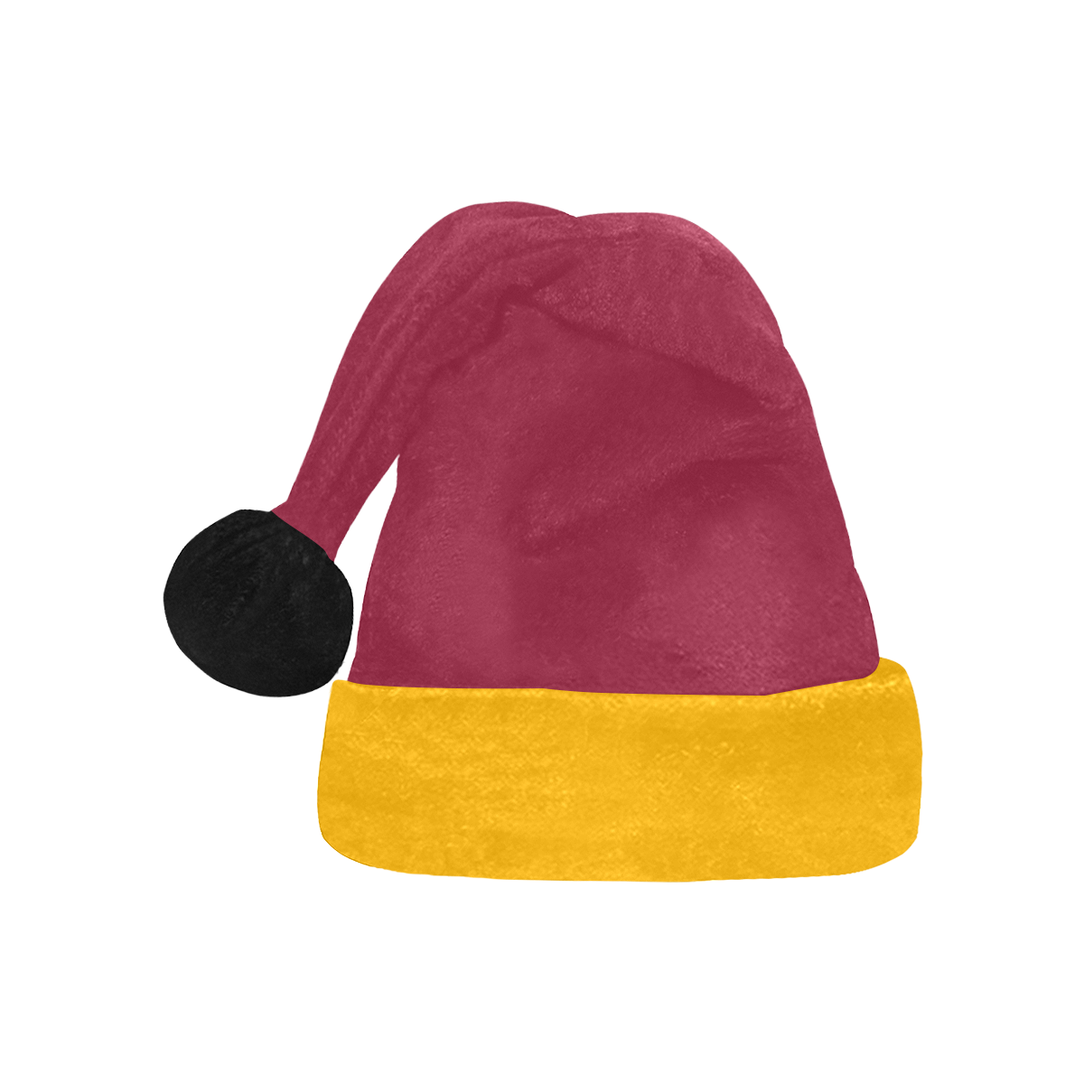 Team Colors Ruby Red and Yellow Santa Hat | ID: D4206157