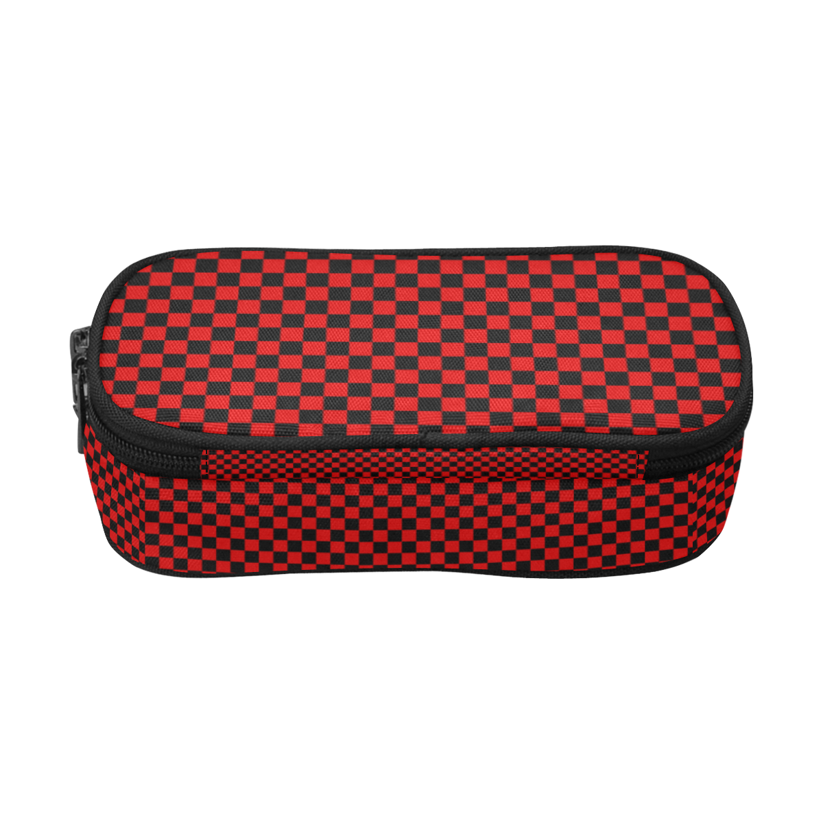 Checkerboard Black And Red Pencil Pouch/Large (Model 1680) | ID: D3767204