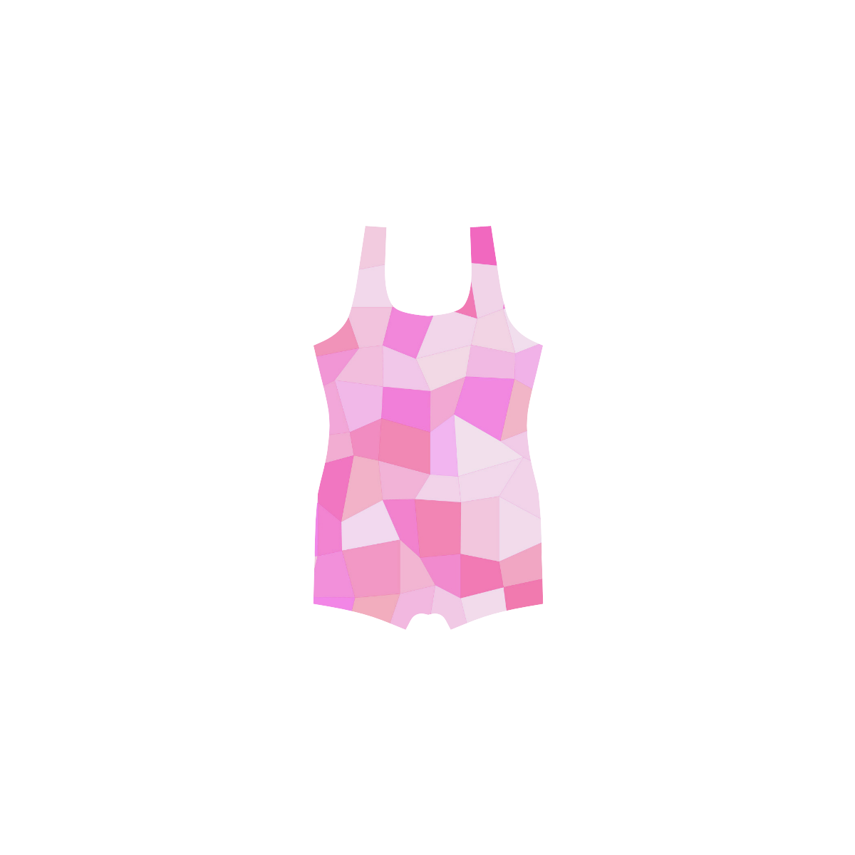 Bright Pink Mosaic Classic One Piece Swimwear (Model S03) | ID: D2573667