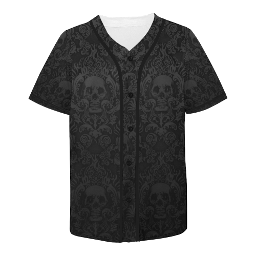 Gothic Skulls Underground All Over Print Baseball Jersey for Men (Model ...