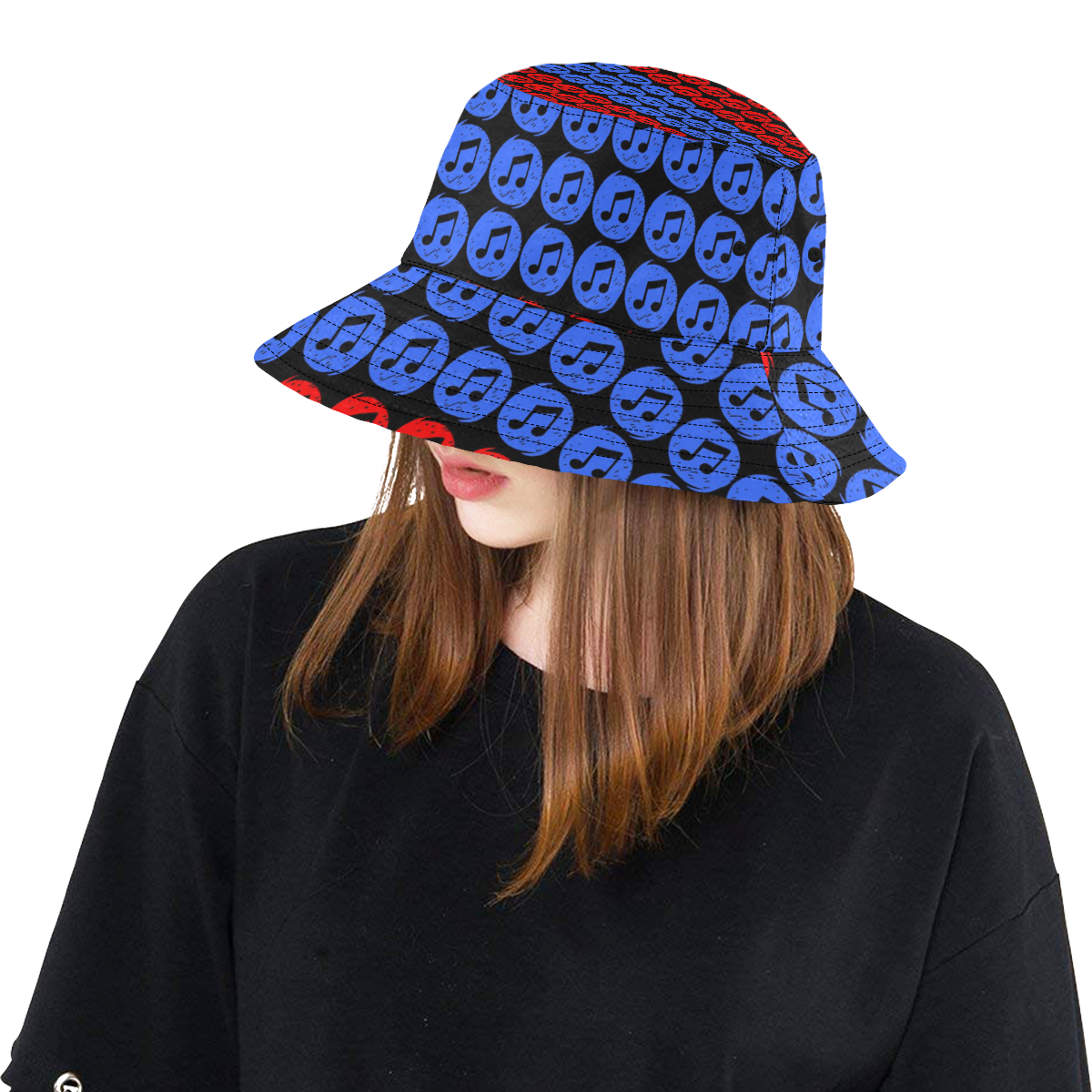MUSIC NOTES All Over Print Bucket Hat | ID: D3080656