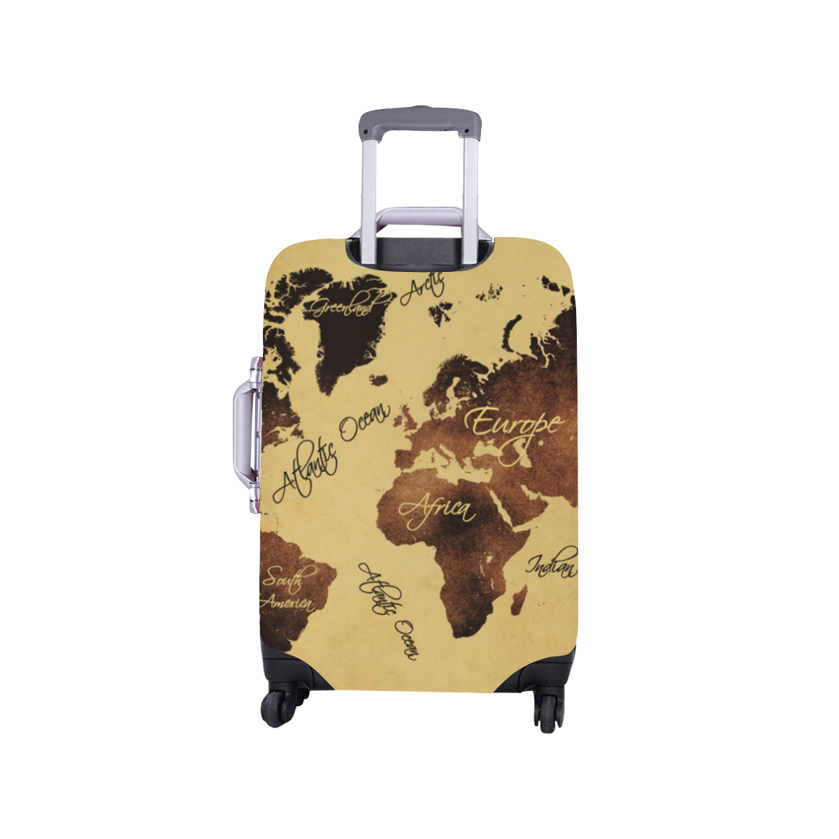 world map #map #worldmap Luggage Cover/Small 18"-21" | ID: D3750835