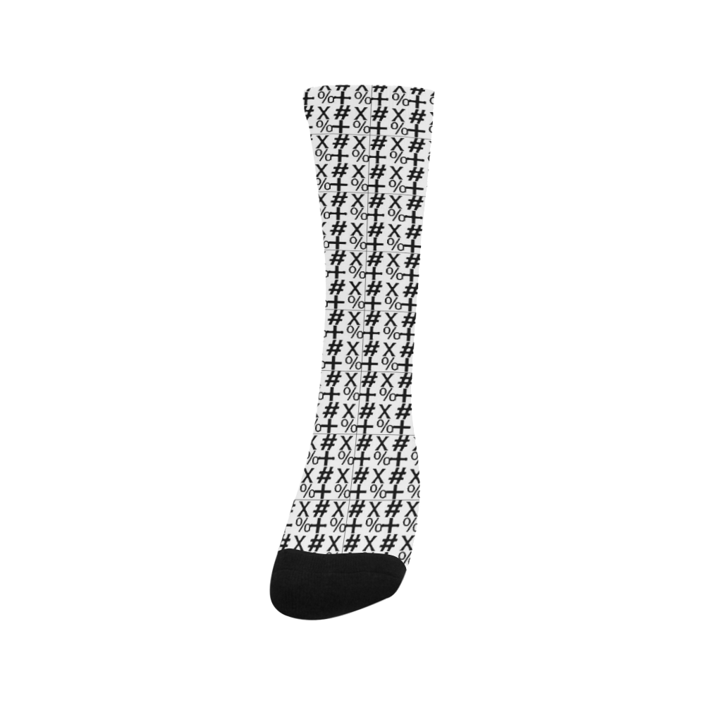 NUMBERS Collection Symbols White Men's Custom Socks | ID: D3463711