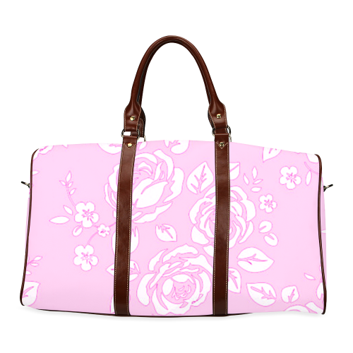 Retro Roses Pink Waterproof Travel Bag/Large (Model 1639) | ID: D3690783