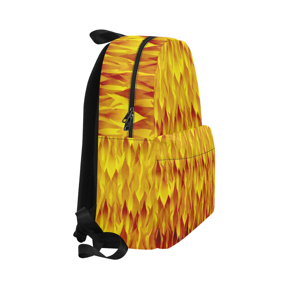 Hot Fire and Flames Illustration Unisex Classic Backpack (Model 1673 ...
