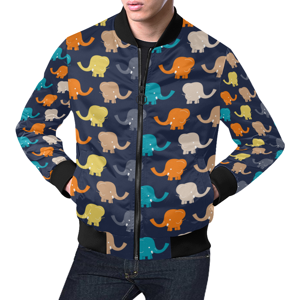 cute elephant All Over Print Bomber Jacket for Men (Model H19) | ID ...