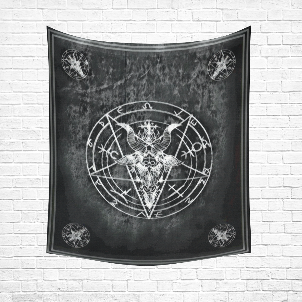 Baphomet Shadow Void Altar Cloth/Wall Tapestry Cotton Linen Wall ...