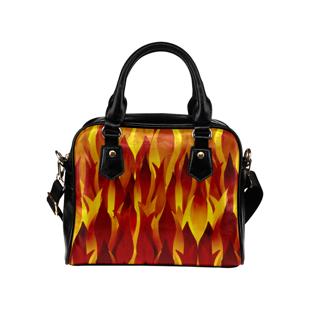 Hot Fire and Flames Illustration Shoulder Handbag (Model 1634) | ID ...