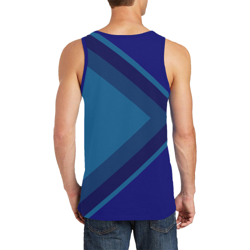 Classic Blue Layers on Dark Blue Men's All Over Print Tank Top (Model ...