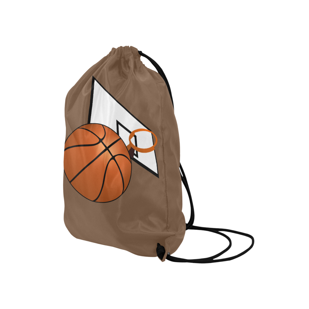 Basketball And Hoop Medium Drawstring Bag Model 1604 (Twin Sides) 13.8 ...