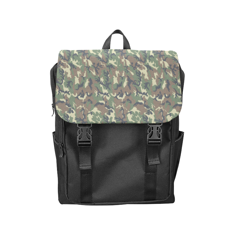 Woodland Forest Green Camouflage Casual Shoulders Backpack (Model 1623 ...