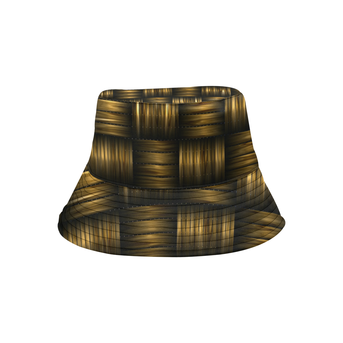 Golden Black Weave All Over Print Bucket Hat | ID: D3114524