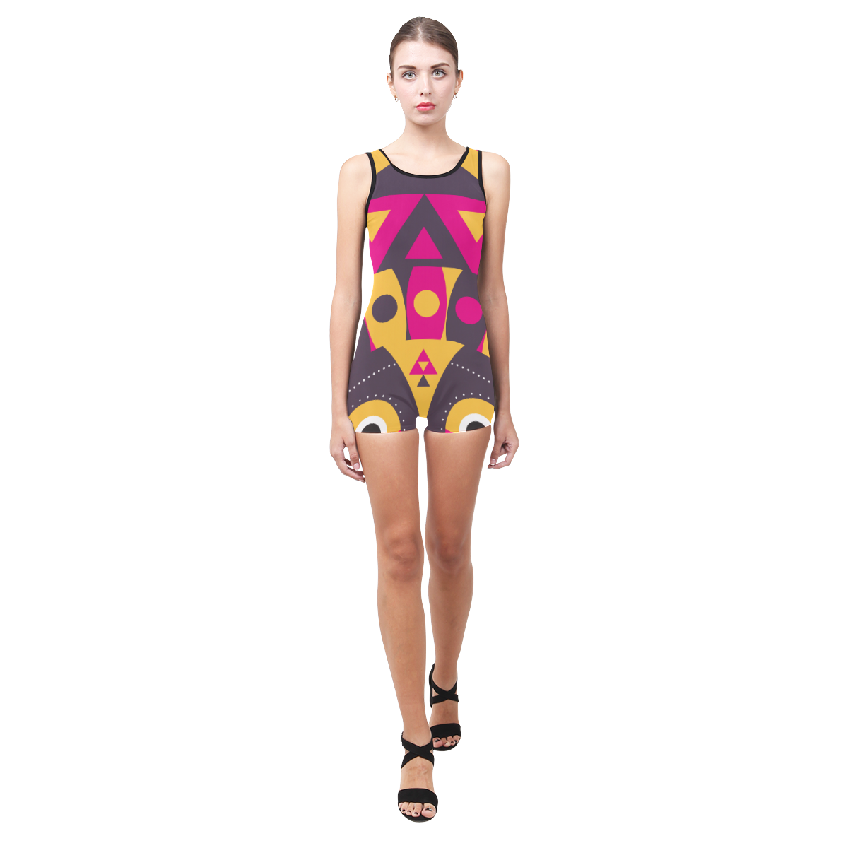 aboriginal tribal Classic One Piece Swimwear (Model S03) | ID: D2542162