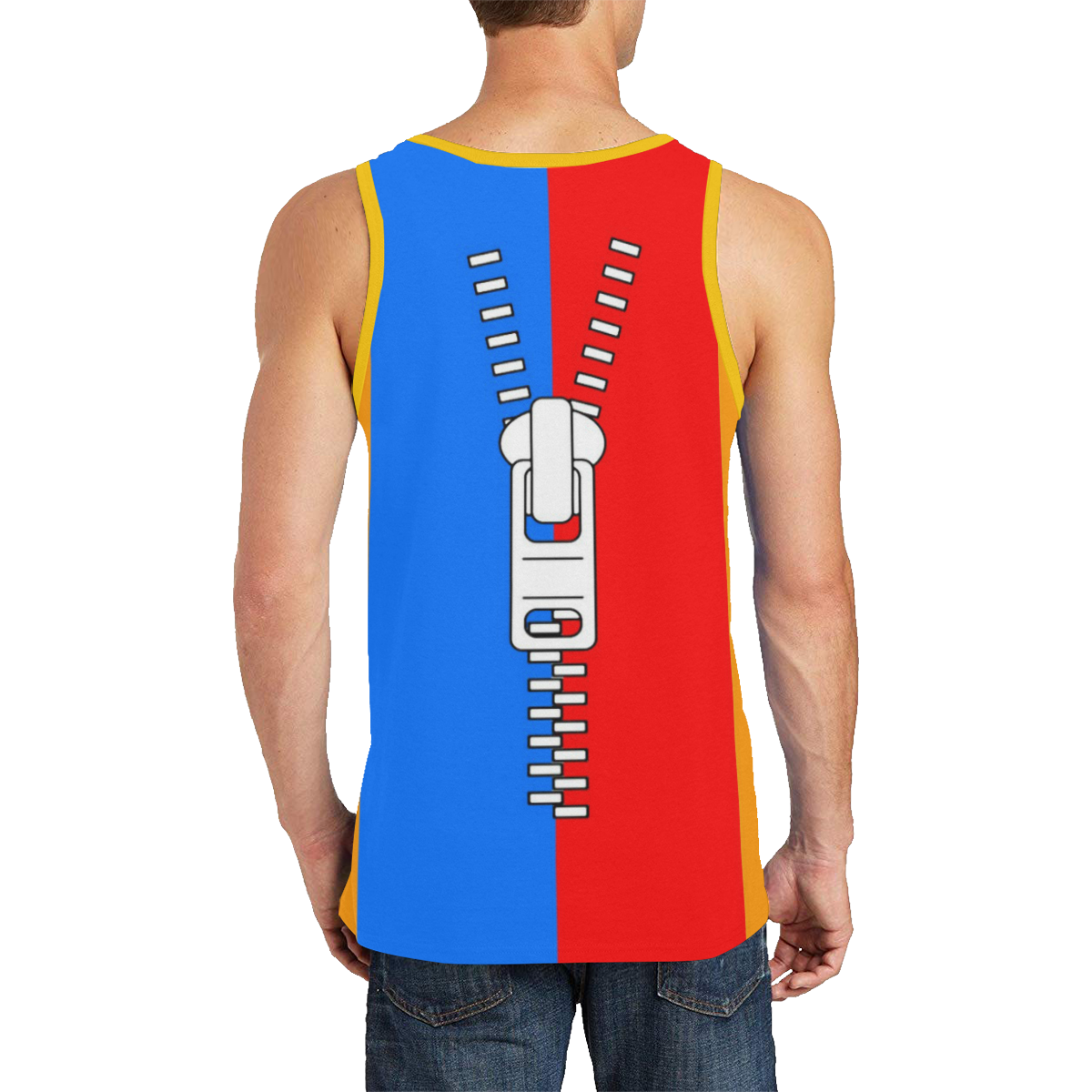 ZIPPER TWO Men's All Over Print Tank Top (Model T57) | ID: D2991915