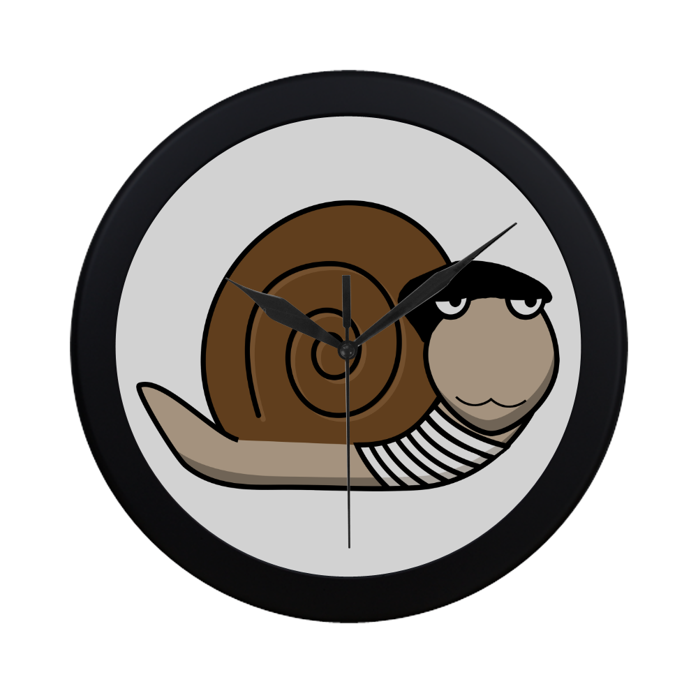 Escargot ~ French Snail Circular Plastic Wall clock | ID: D2435283