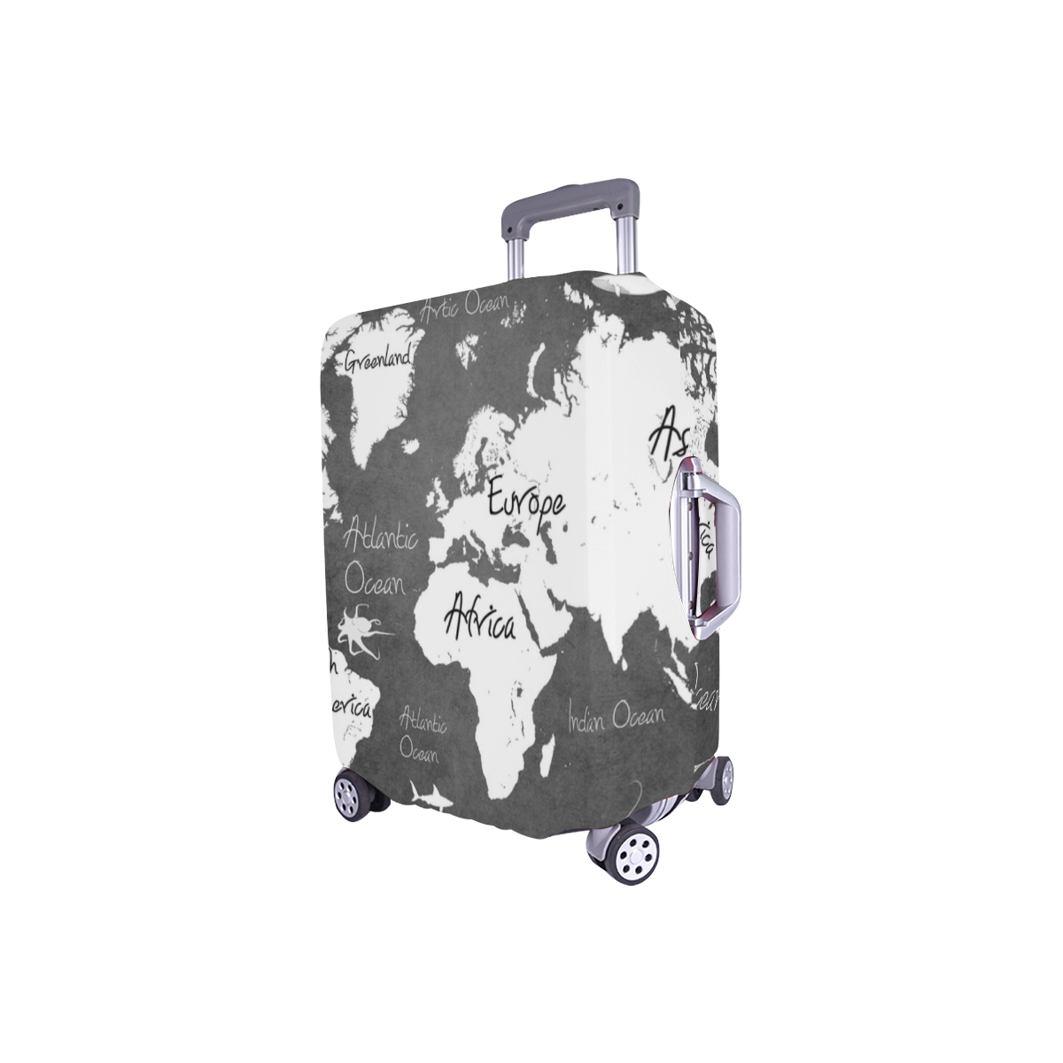 world map #map #worldmap Luggage Cover/Small 18"-21" | ID: D3751109