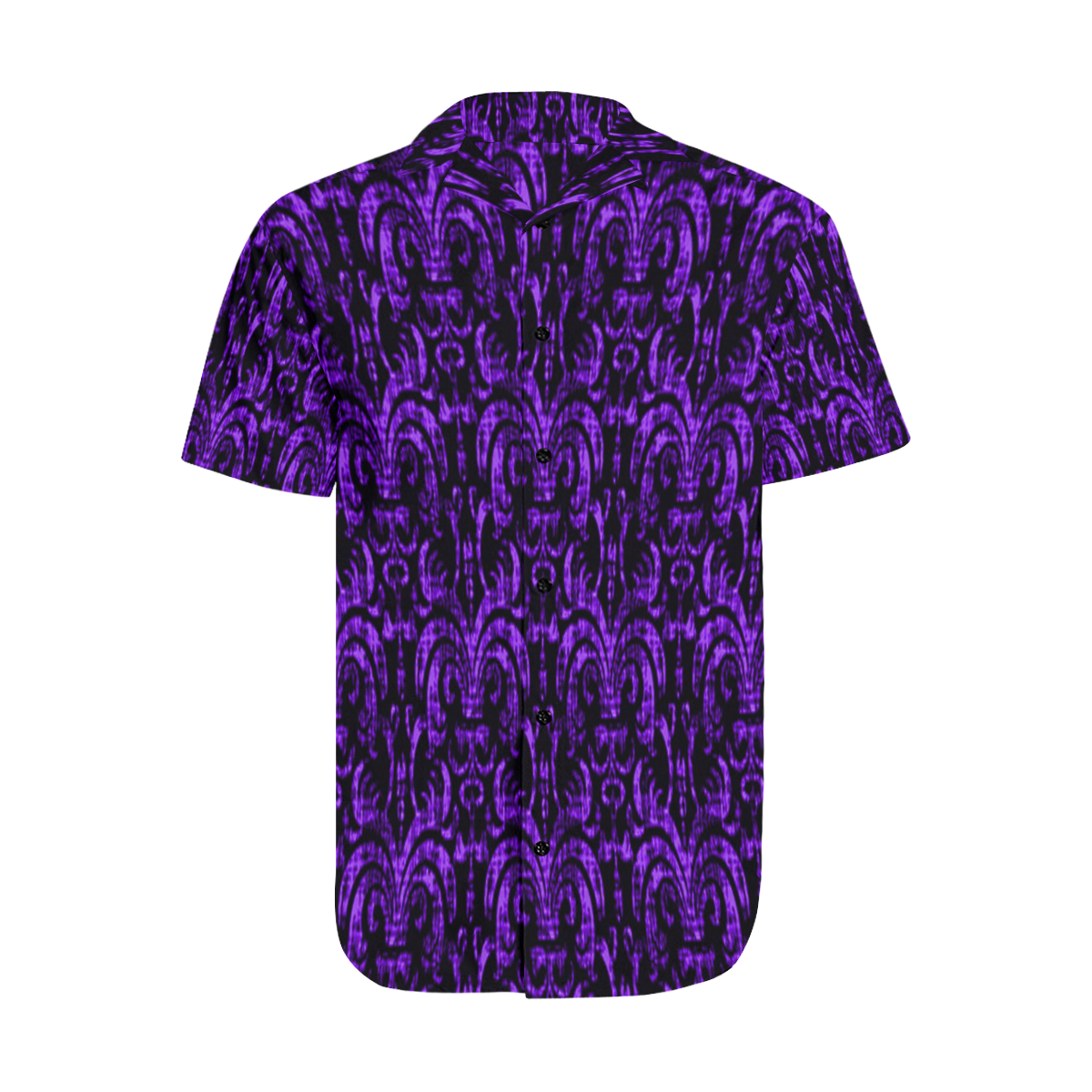 Gothic Purple Devil Fade Satin Dress Shirt Men's Short Sleeve Shirt ...