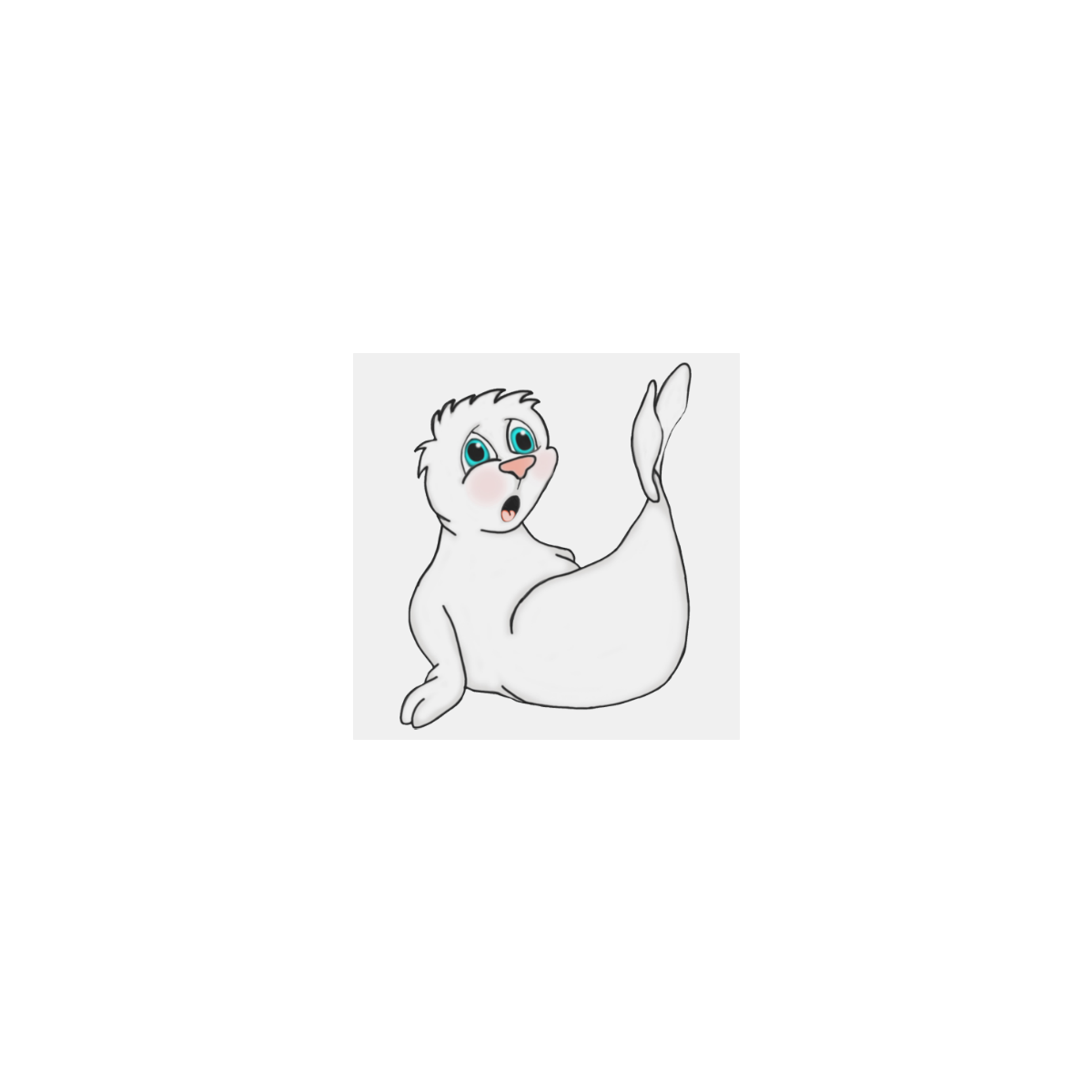 Surprised Seal Personalized Temporary Tattoo (15 Pieces) | ID: D5419320