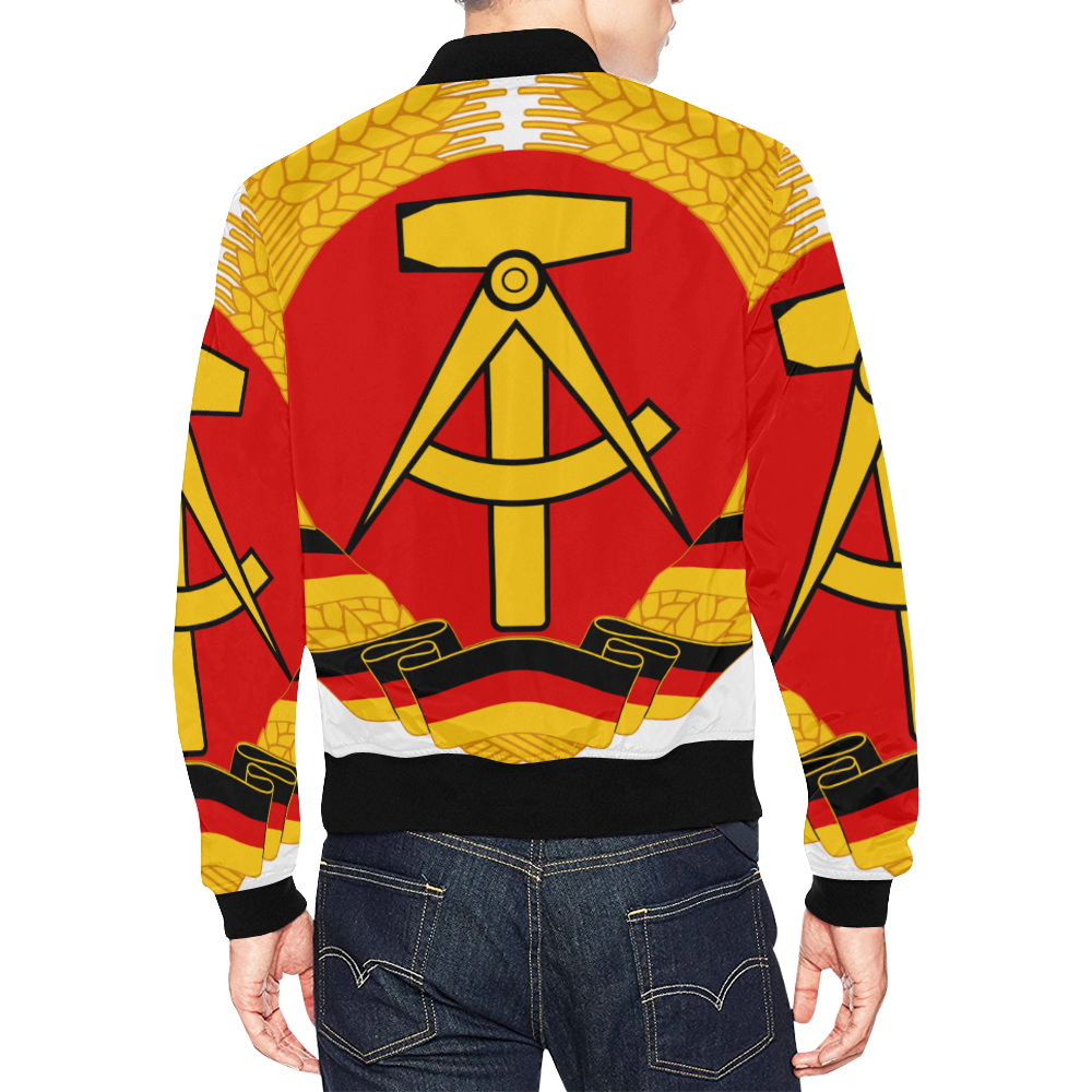GDR EMBLEM All Over Print Bomber Jacket for Men/Large Size (Model H19 ...