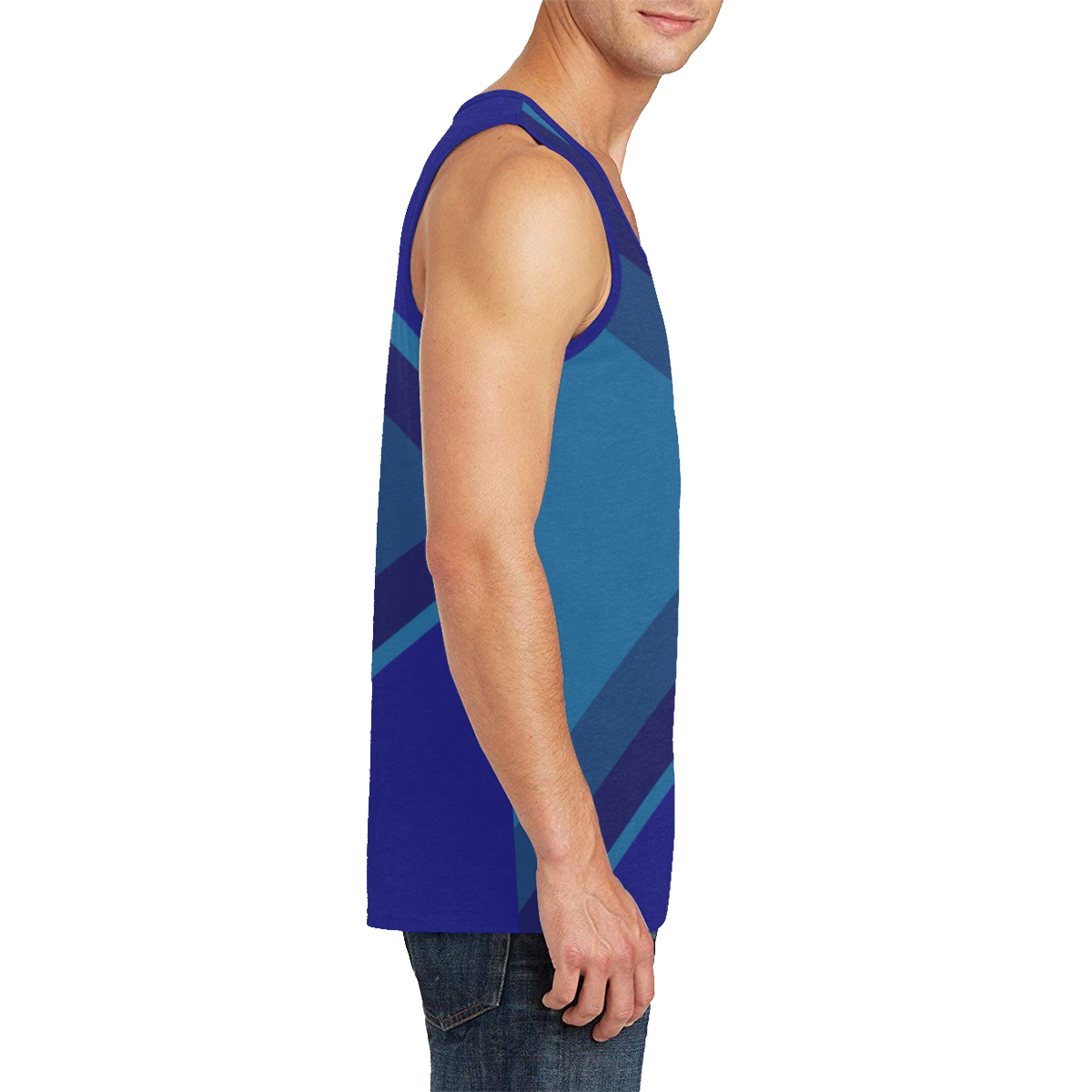 Classic Blue Layers on Dark Blue Men's All Over Print Tank Top (Model ...