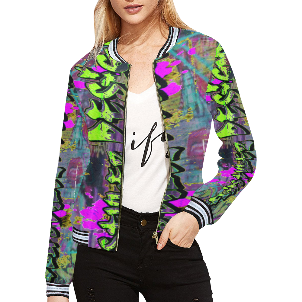 FlipStylez Designs Logo jacket All Over Print Bomber Jacket for Women ...