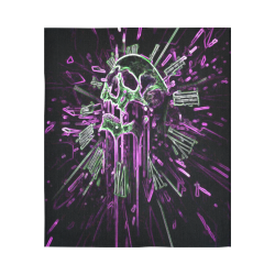 3D Black Light Skull Graveyard Horror Party Cotton Linen Wall Tapestry ...