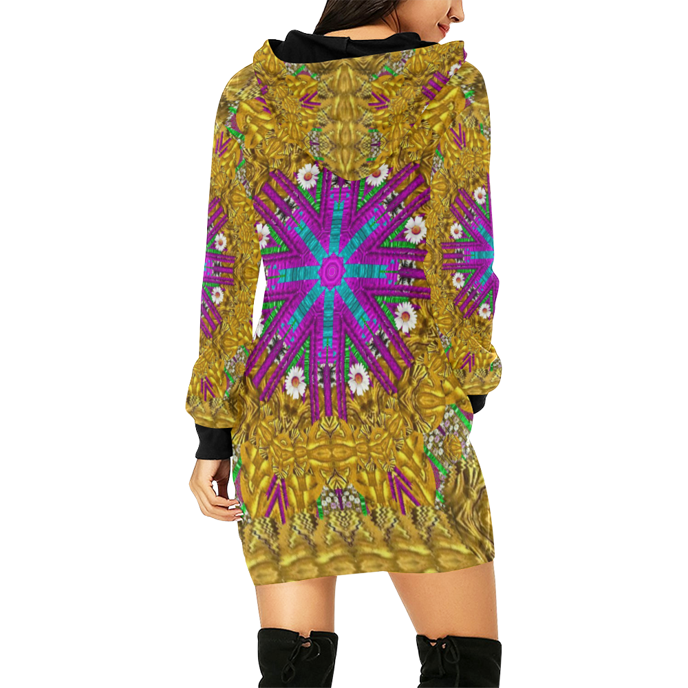 Golden retro medival festive fantasy nature All Over Print Hoodie Mini ...