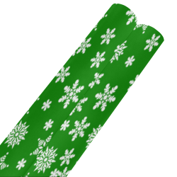 Christmas White Snowflakes on Light Blue Gift Wrapping Paper 58"x 23" (2 Rolls) | ID: D4498691