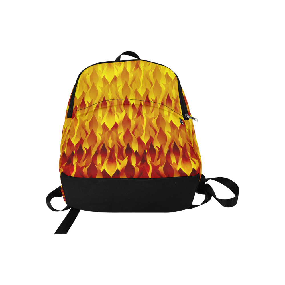 Hot Fire and Flames Illustration Fabric Backpack for Adult (Model 1659 ...