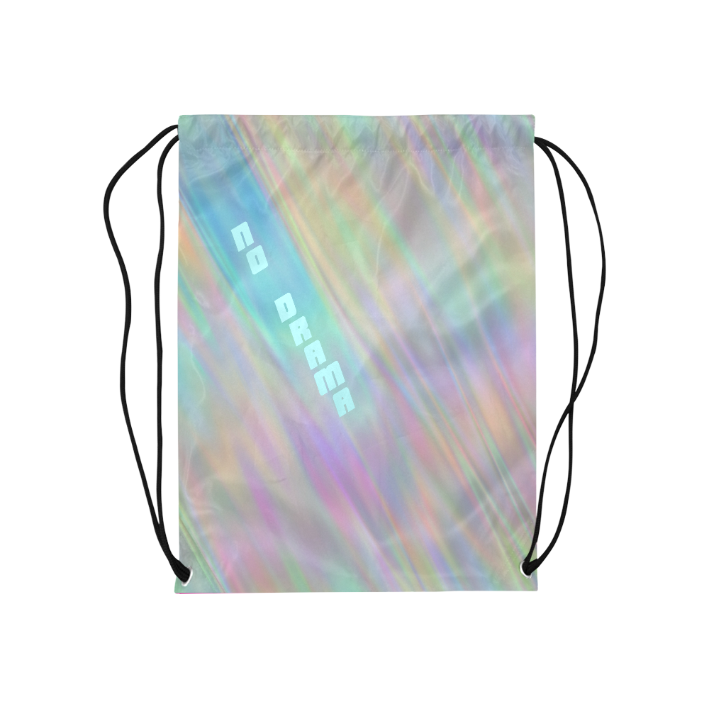 No drama cute iridescent drawstring bag Medium Drawstring Bag Model ...